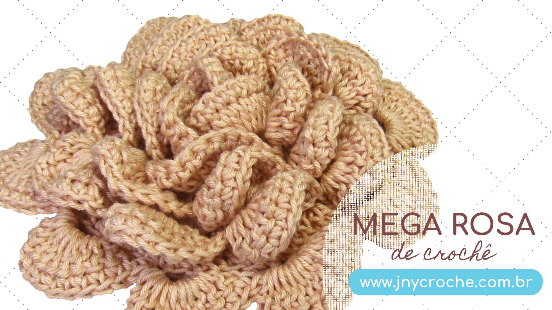 Mega rosa de crochê | Passo a passo | Professora Ju | JNY Crochê