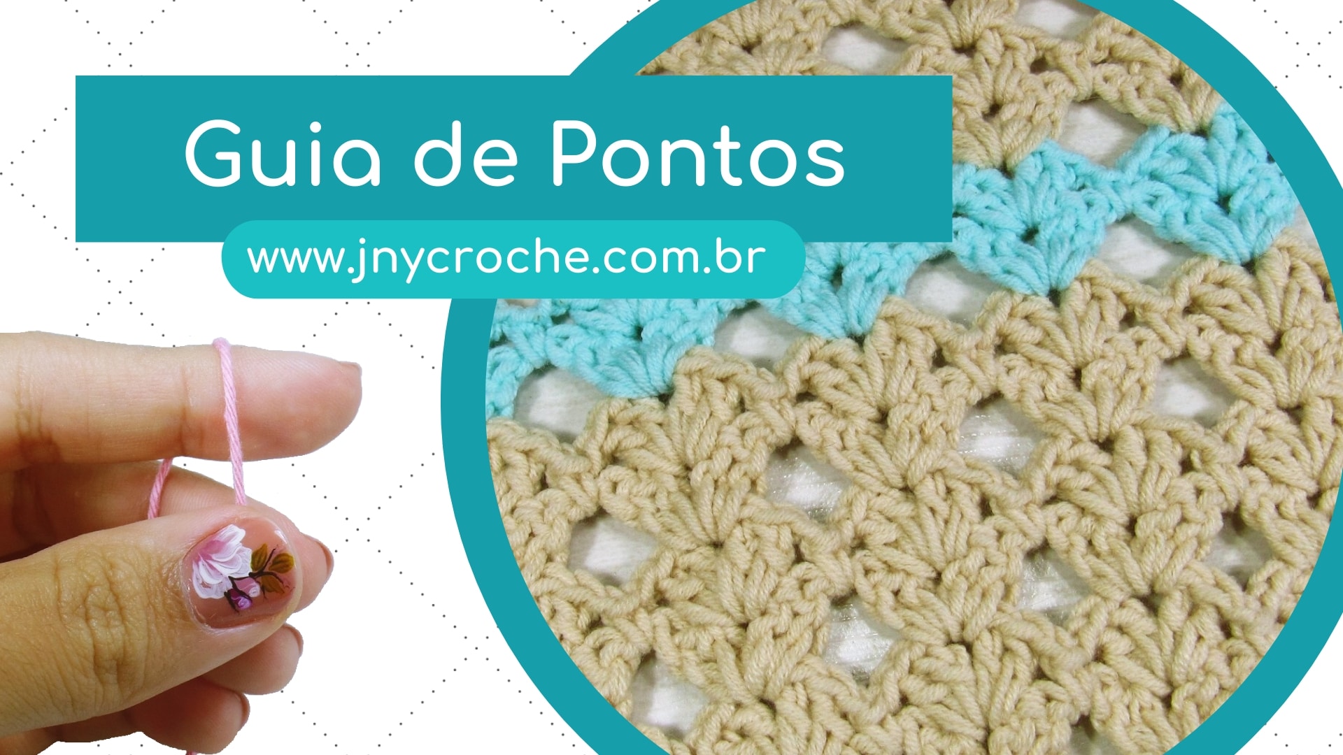 Guia de pontos de crochê | Aula 5 | Passo a passo | JNY Crochê