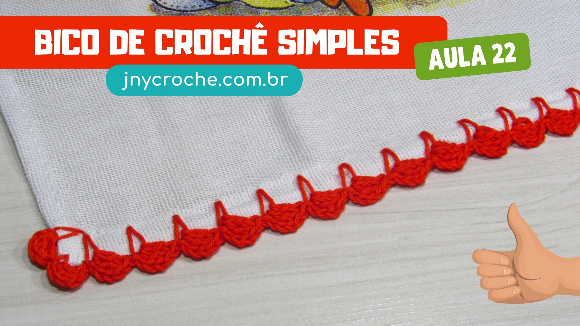 Bico de crochê simples e fácil | Aula 22 | JNY Crochê