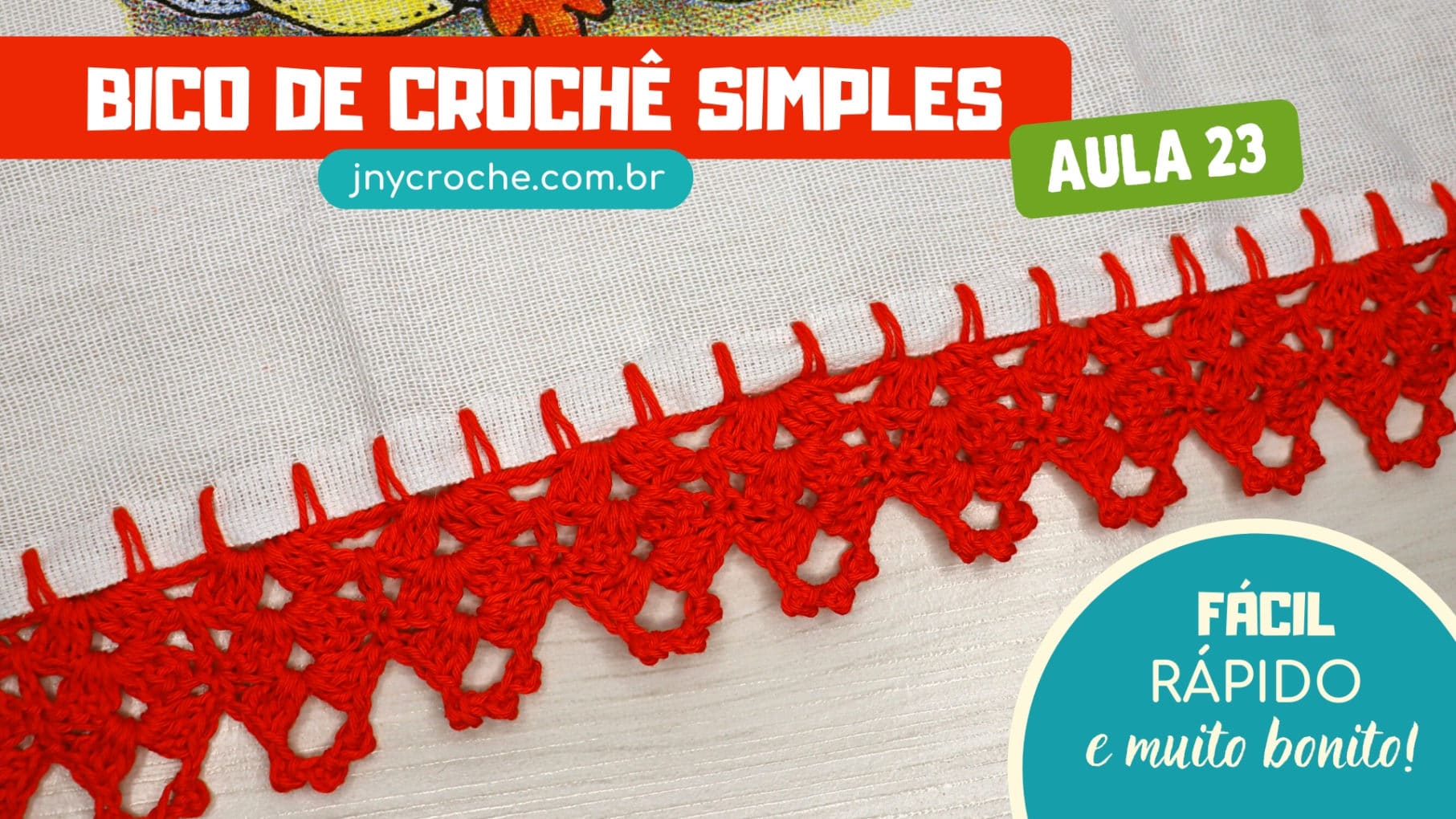 BICO DE CROCHÊ SIMPLES E FÁCIL PARA INICIANTES | Aula 24