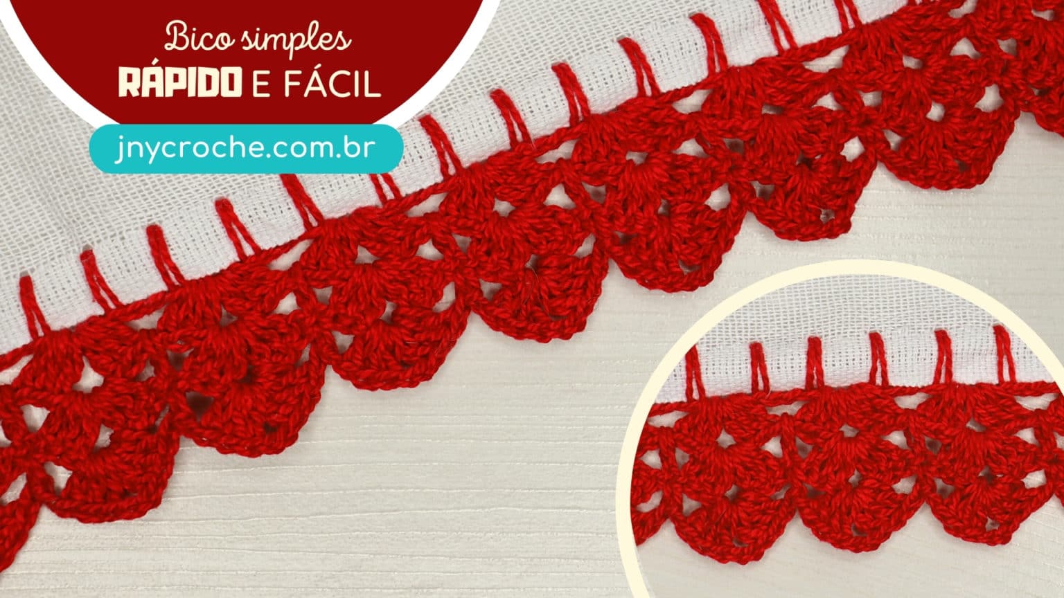 BICO DE CROCHÊ SIMPLES E FÁCIL PARA INICIANTES | Aula 25