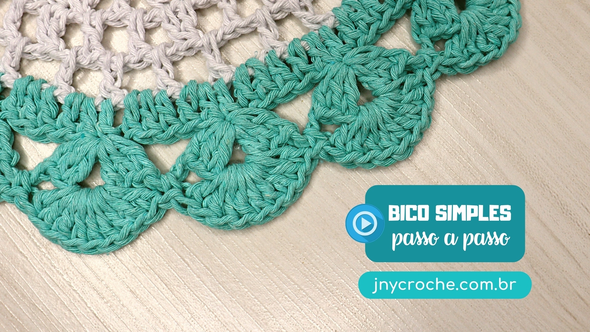 Bico de crochê simples e fácil para tapete | Aula 19 | JNY Crochê