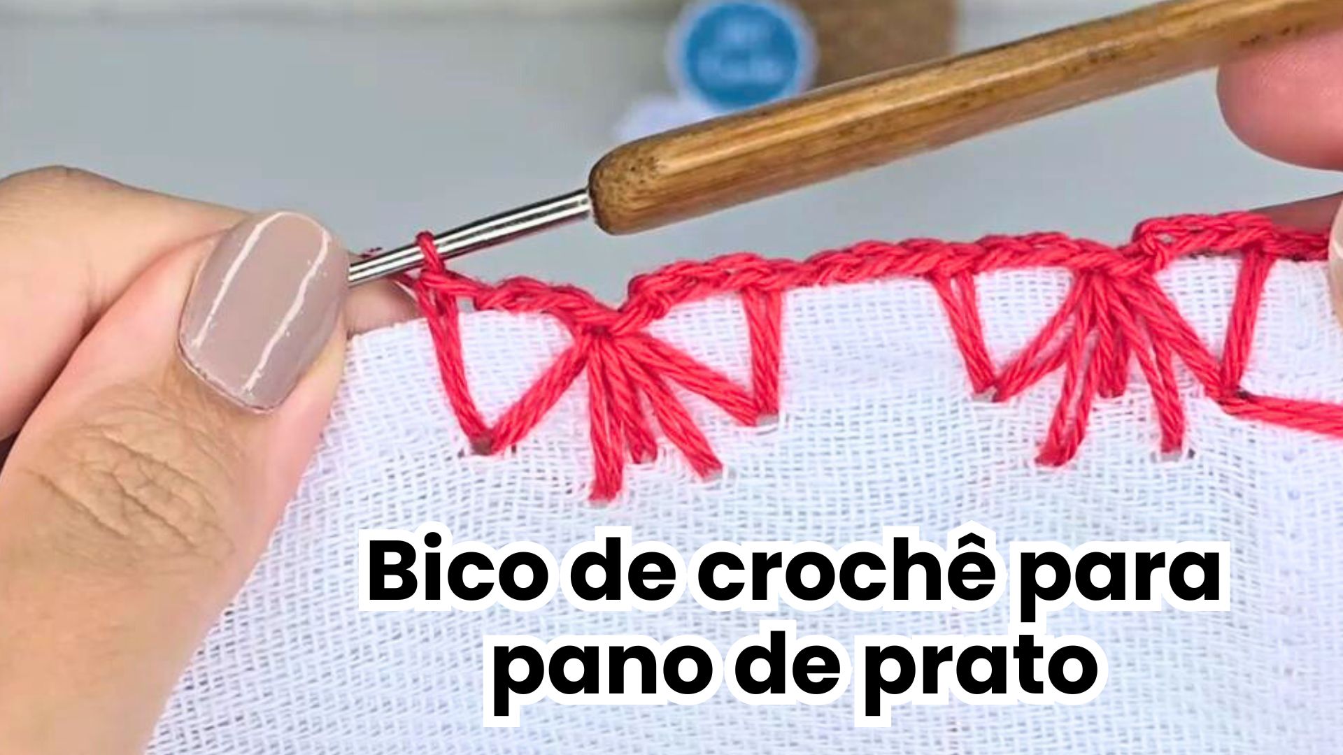 Bico de crochê simples e bonito diferente para pano de prato